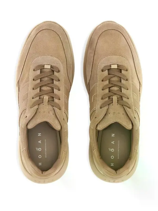 Hogan Suede Lace-up Sneakers - Neutrals