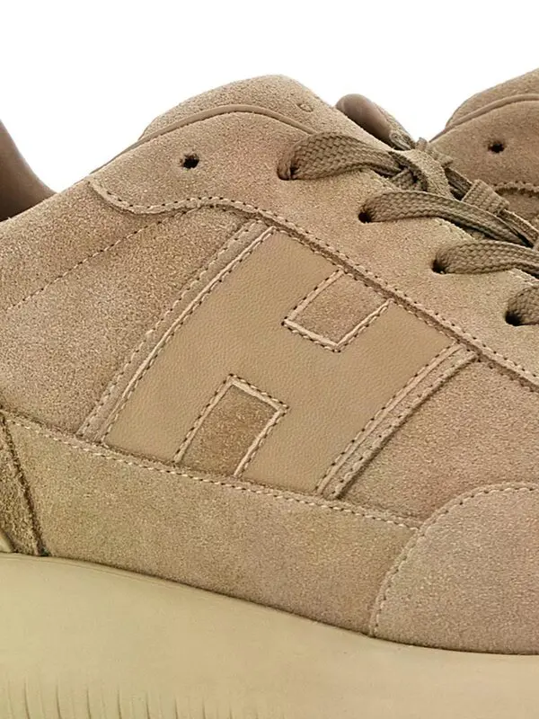 Hogan Suede Lace-up Sneakers - Neutrals