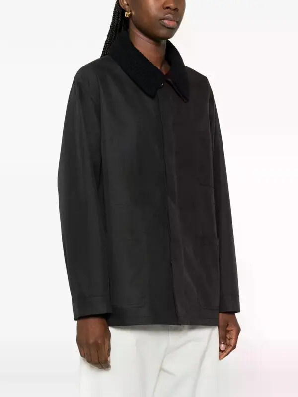 P.a.r.o.s.h Belted Jacket With Knit Collar