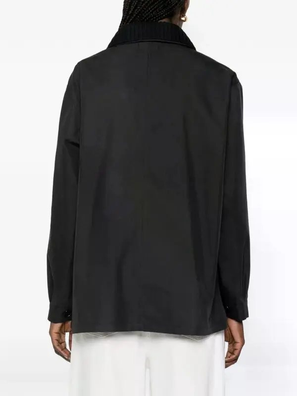 P.a.r.o.s.h Belted Jacket With Knit Collar