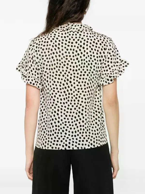 Chloé Polka Dot Ruffled Blouse