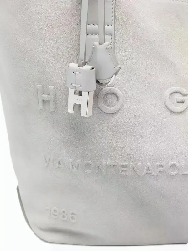 Hogan Embossed Lettering Tote Bag - Grey