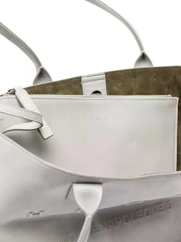 Hogan Embossed Lettering Tote Bag - Grey