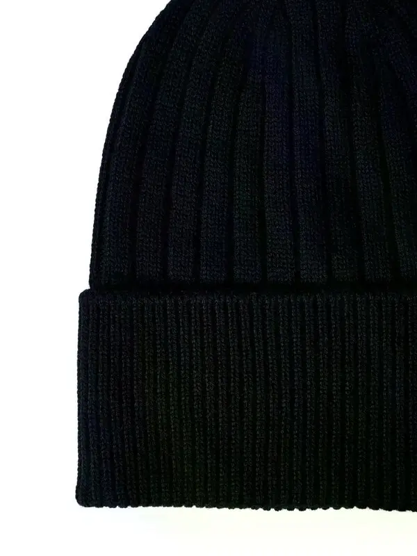 Gucci Logo Patch Ribbed Wool Beanie