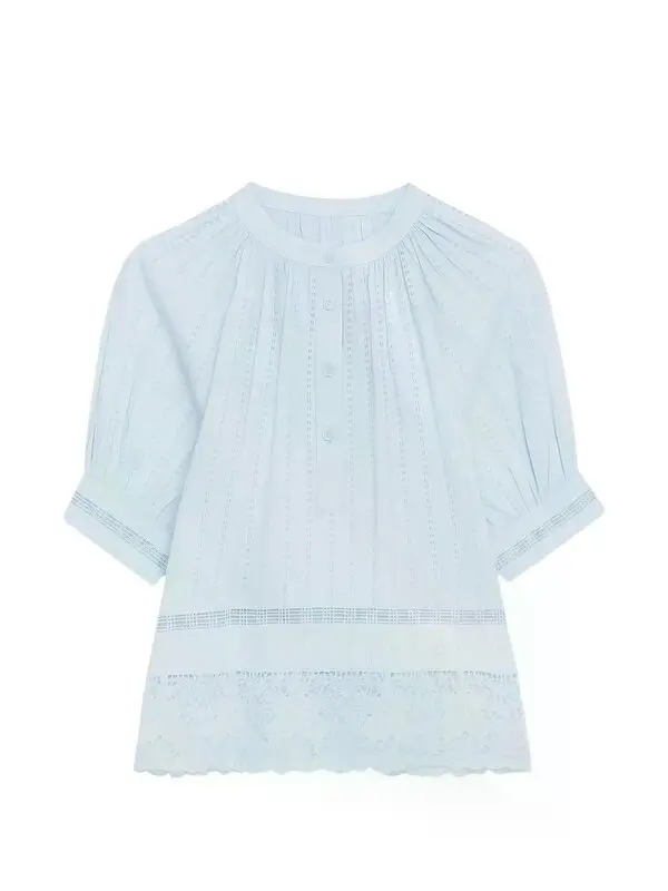 Ulla Johnson Faye Puff-sleeve Top - Blue