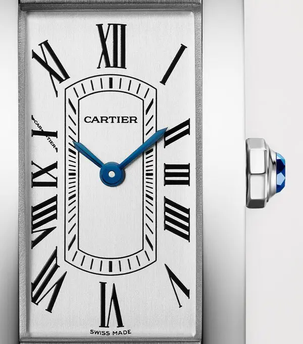 Cartier Tank Américaine Stainless Steel Watch With Alligator Strap