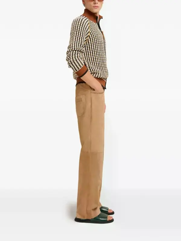 Marni Suede Trousers With Cut-out Detail