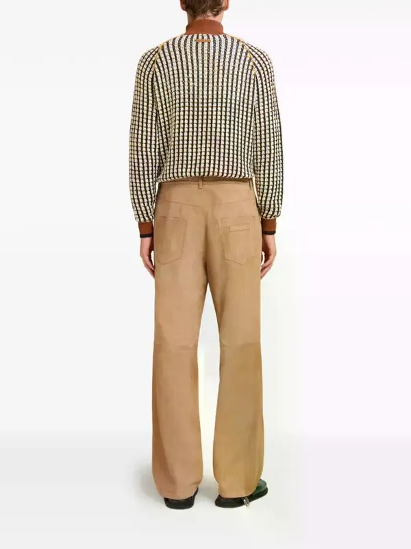 Marni Suede Trousers With Cut-out Detail