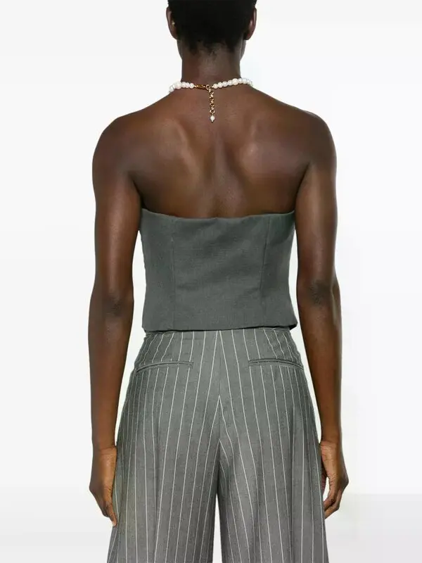 Moschino Strapless Sweetheart Neck Vest