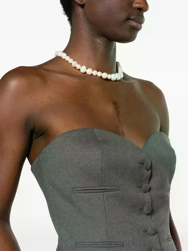 Moschino Strapless Sweetheart Neck Vest