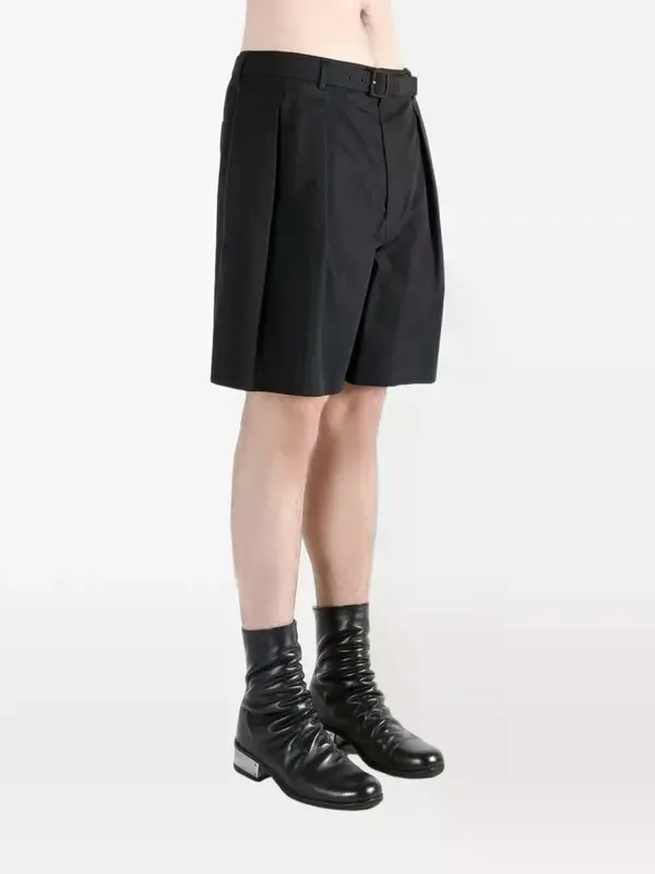 Saint Laurent Pleated Belt Shorts