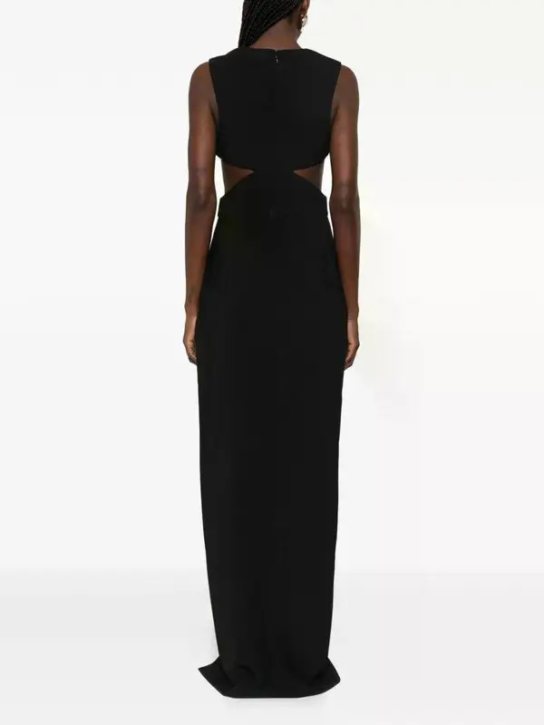 Elisabetta Franchi Crêpe Evening Gown With Cut-out Detail