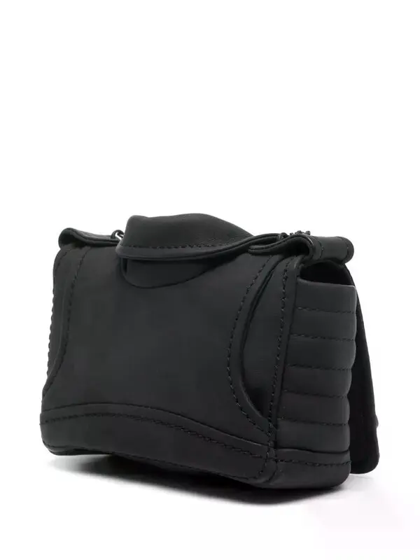 Moschino Mini Biker Leather Bag - Black