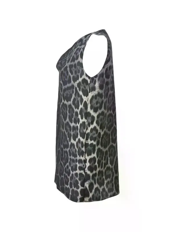Saint Laurent Sleeveless Leopard Print Blouse
