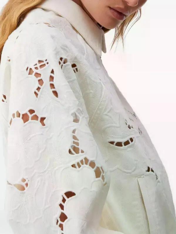 Liu Jo Openwork Embroidered Bomber Jacket