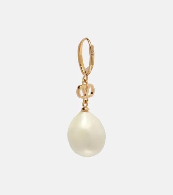Valentino Garavani Vlogo Faux Pearl Drop Earrings