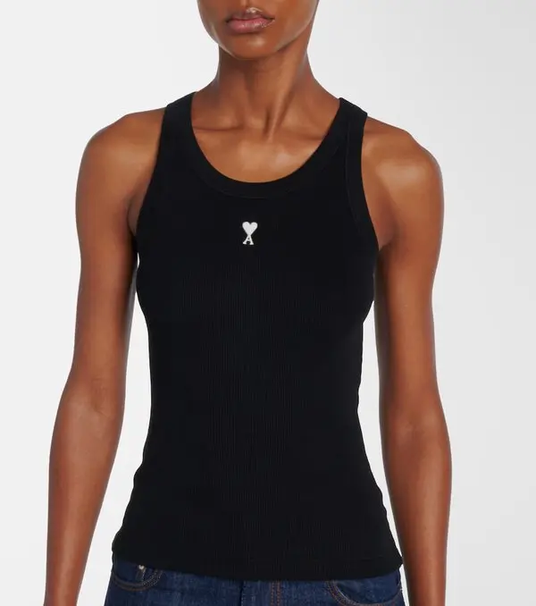 AMI Paris De Coeur' Cotton Jersey Tank Top