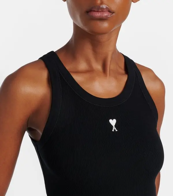 AMI Paris De Coeur' Cotton Jersey Tank Top
