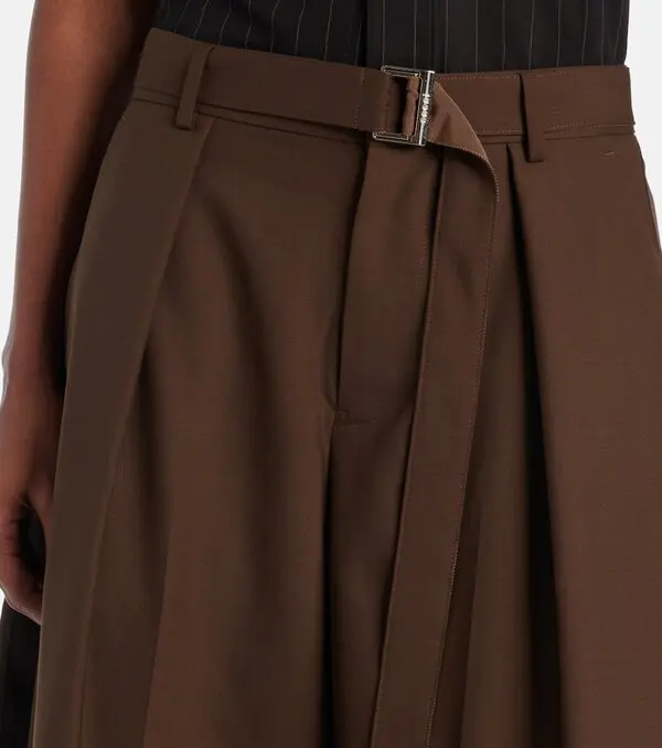 Sacai Pleated Belted Shorts