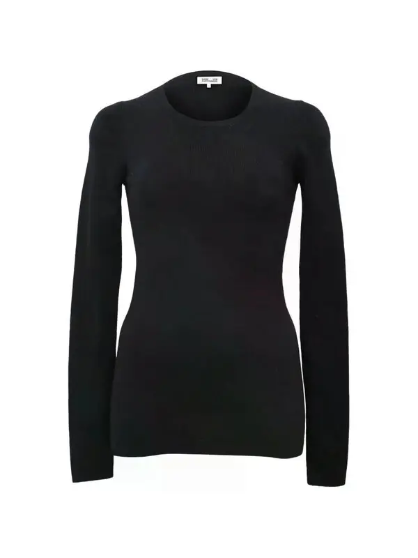 Diane Von Furstenberg Wool Cut-out Detail Long Sleeve Sweater