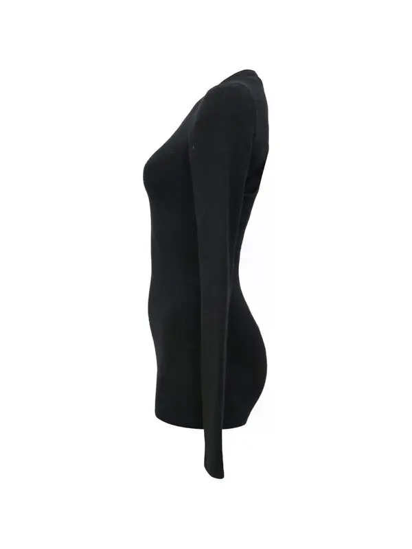 Diane Von Furstenberg Wool Cut-out Detail Long Sleeve Sweater