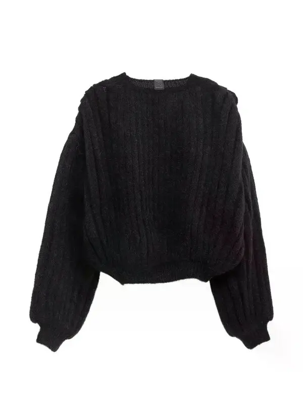 Loewe Balloon Sleeve Knitwear - Black