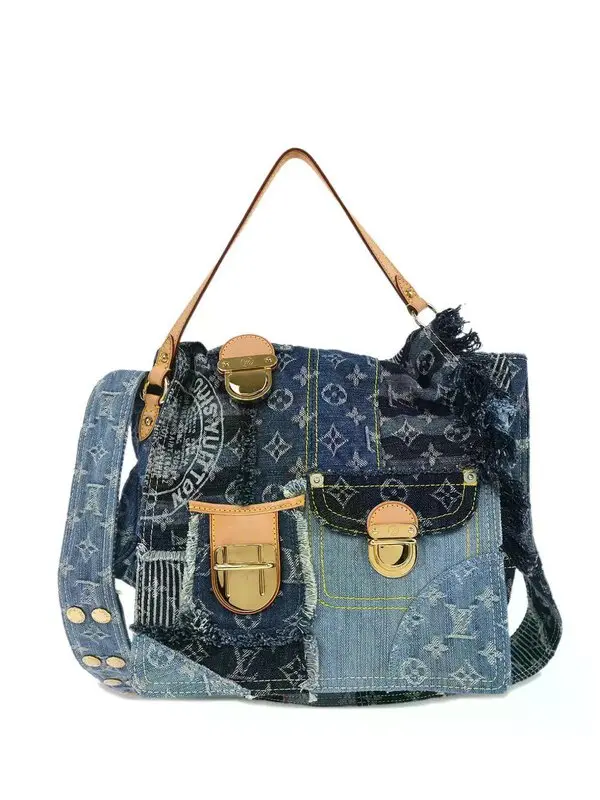 LOUIS VUITTON Monogram Patchwork Tote Bag - Blue