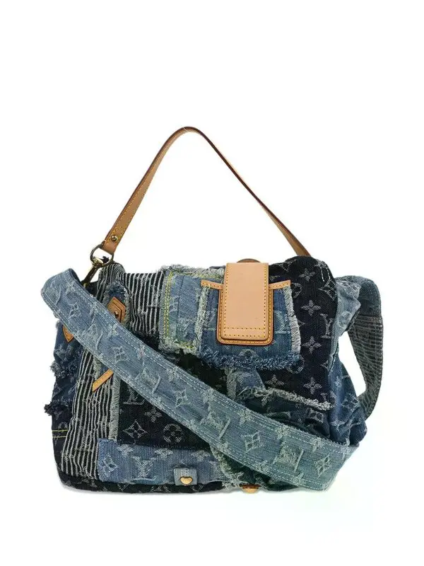LOUIS VUITTON Monogram Patchwork Tote Bag - Blue
