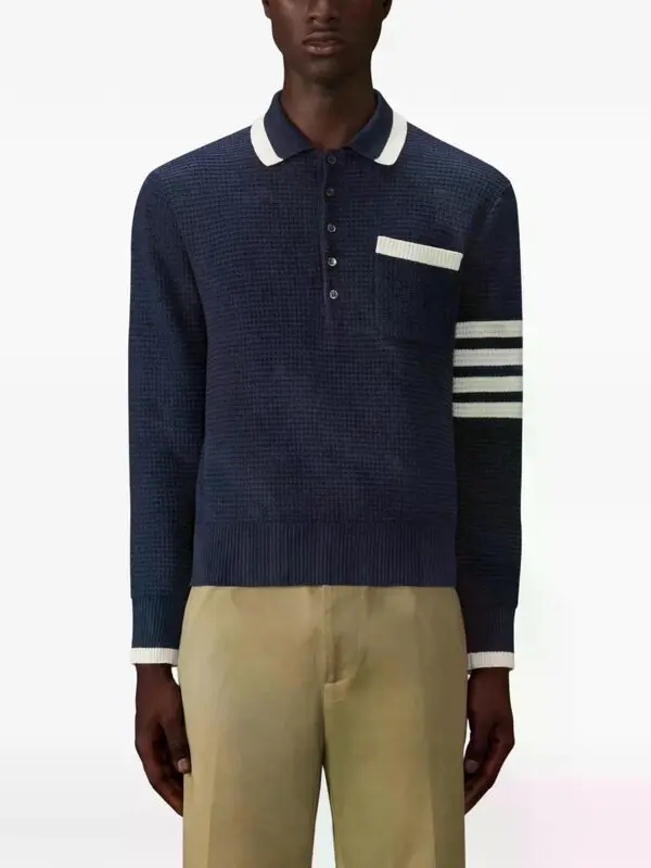 Thom Browne Pocket Striped Polo Shirt