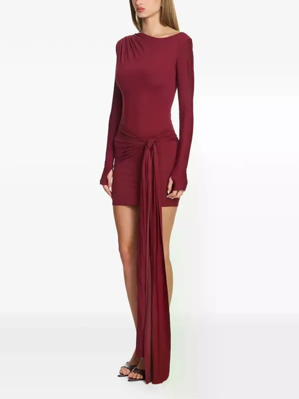 AXEL 113 Tina Knot Long-sleeve Mini Dress - Red
