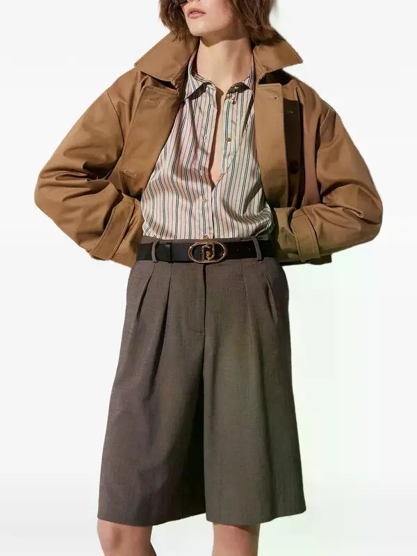 Liu Jo Mélange Pleated Culottes - Brown
