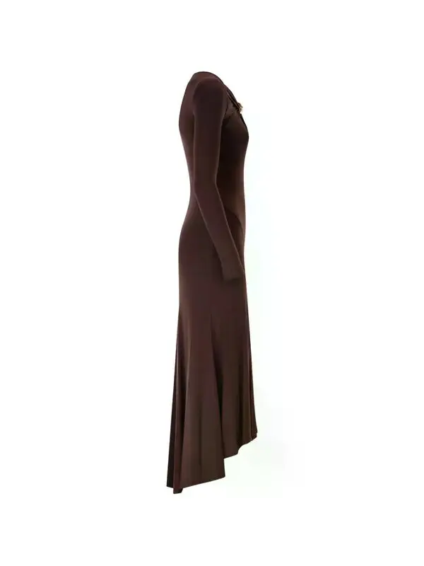 Elisabetta Franchi Long-sleeve Cut-out Dress With Jewel Detail