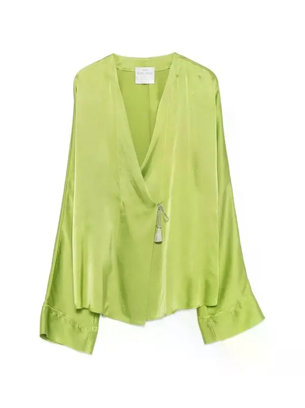 FORTE_FORTE Silk Blouse With Tassel Detail