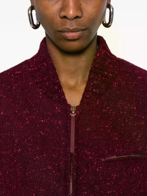 Gabriela Hearst Winslow Zip Bomber Jacket - Red