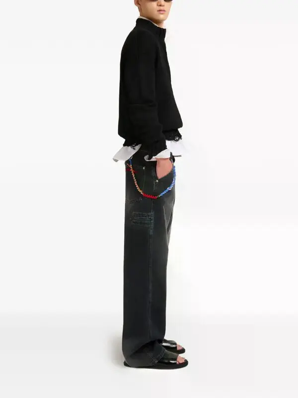 Marni Zip-up Distressed Cardigan