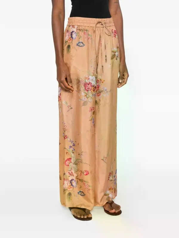 Zimmermann Patience Floral Wide Leg Trousers