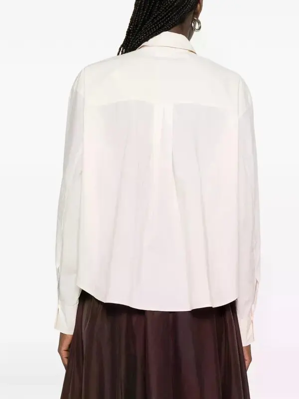 FORTE_FORTE Embellished Collar Boxy Fit Shirt