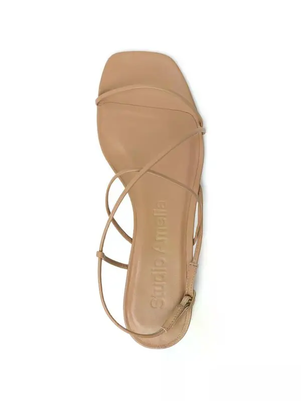 Studio Amelia Cross-front Sandals - Neutrals