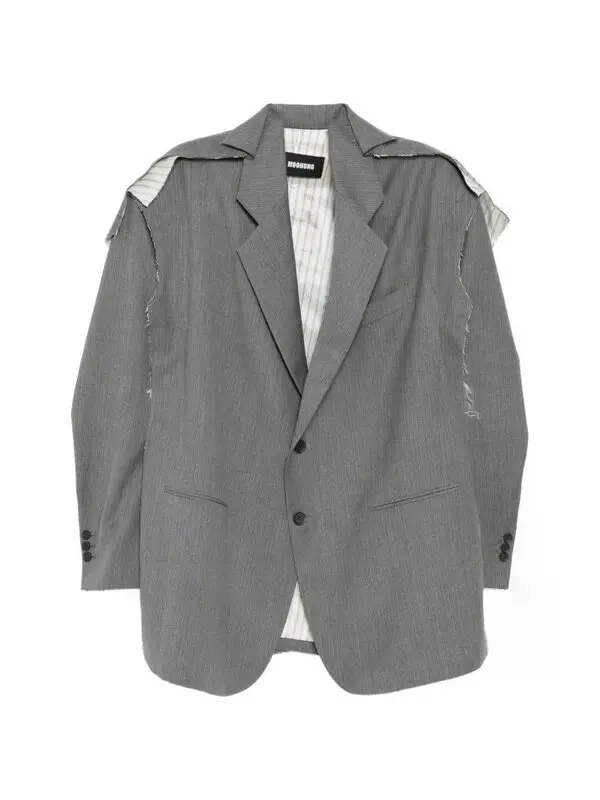 MOOHONG Deconstructed Striped Jacket