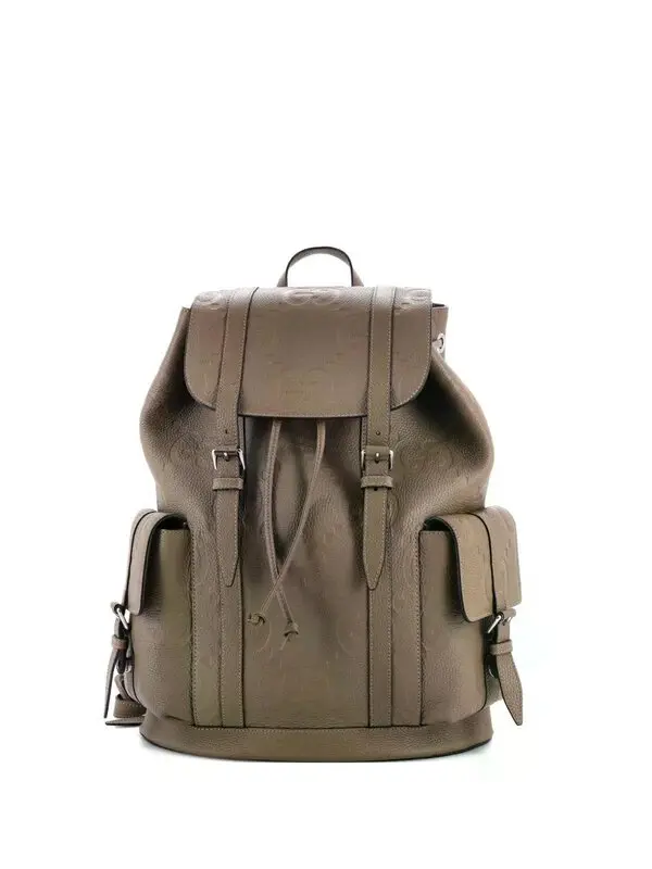 Gucci Jumbo Gg Embossed Leather Backpack