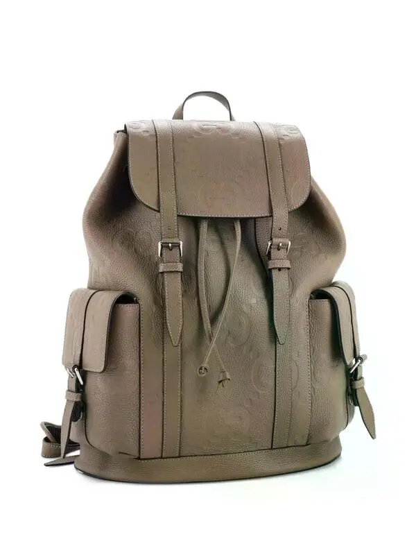 Gucci Jumbo Gg Embossed Leather Backpack