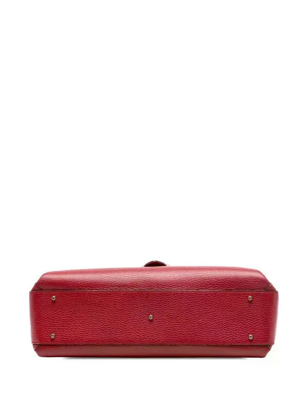 Gucci Medium Calf Leather Satchel With Interlocking G Detail