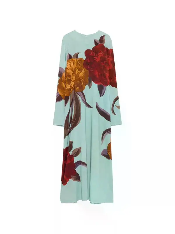 La DoubleJ Sablé Peony Floral-print Maxi Dress