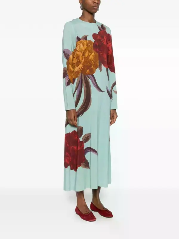 La DoubleJ Sablé Peony Floral-print Maxi Dress