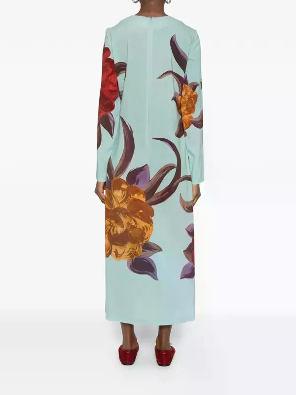 La DoubleJ Sablé Peony Floral-print Maxi Dress