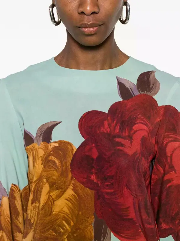 La DoubleJ Sablé Peony Floral-print Maxi Dress