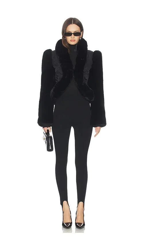AFRM Daya Faux Fur Cropped Jacket