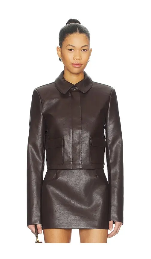 ALL THE WAYS Bleeker Faux Leather Jacket In . Also - Chocolate