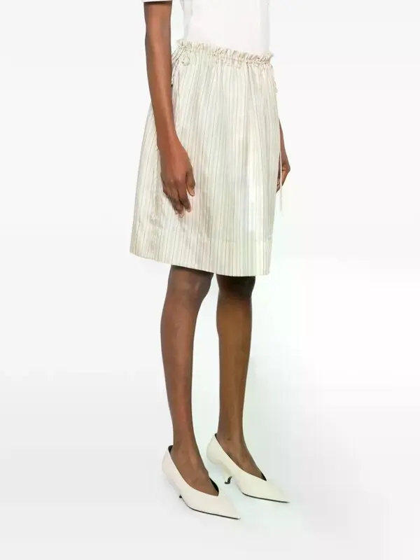 TOTEME Striped Mini Skirt - Neutrals