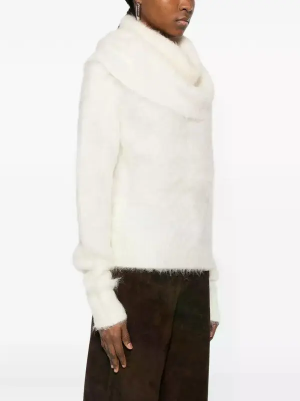 TOTEME Funnel Neck Knit - White